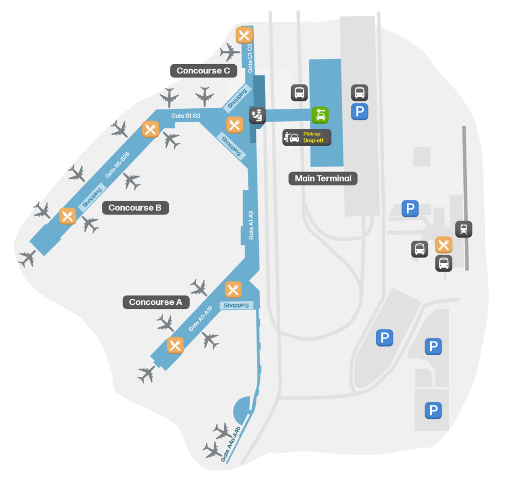Midway Airport Food MapTravel Intelligence