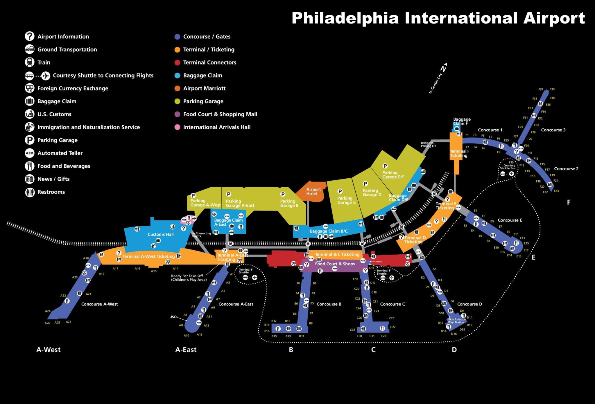 PHL Airport Map FoodTravel Intelligence
